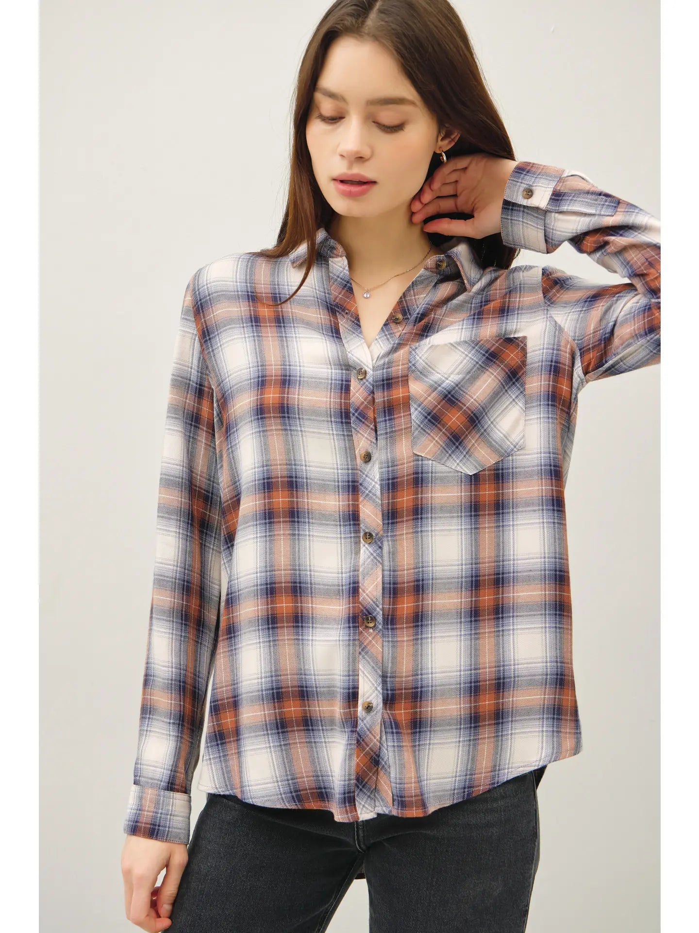 The Denim Plaid – Bella and Bloom Boutique